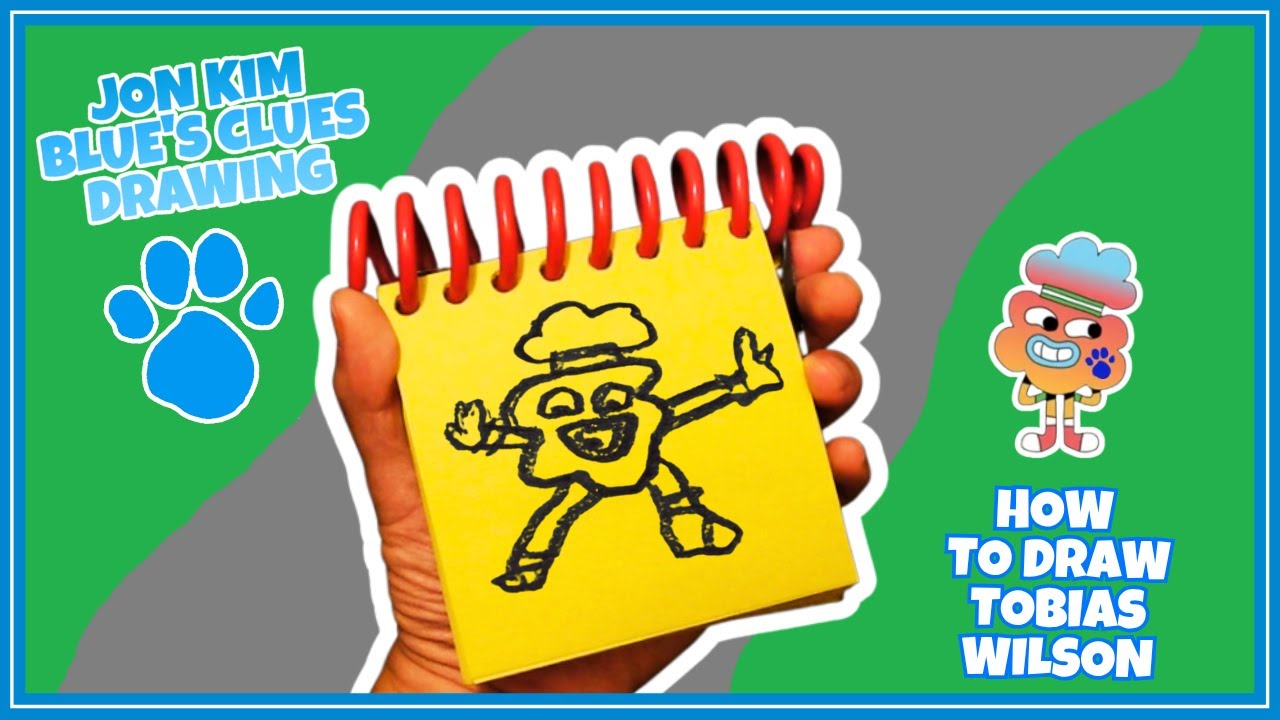 Jon Kim Blue's Clues Drawing - How To Draw Tobias Wilson - YouTube