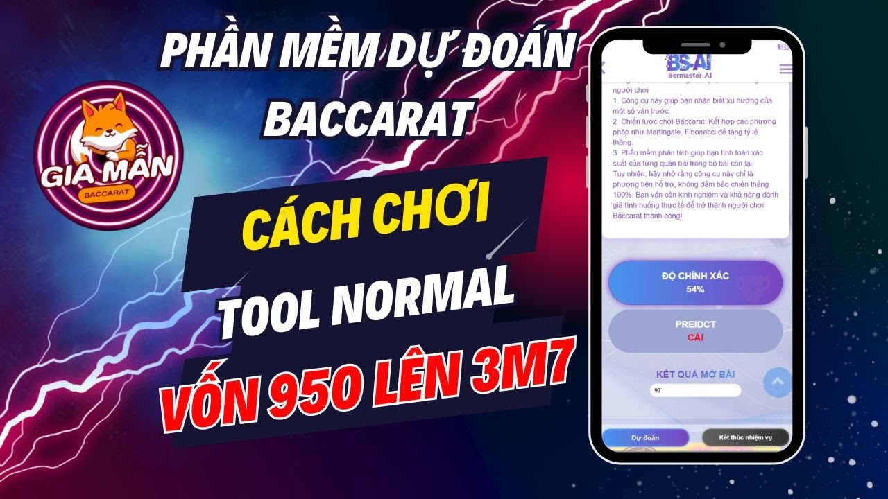 PHẦN MỀM DỰ ĐOÁN BACCARAT | VỐN 950 LÊN NHANH 3M7 | TOOL HACK BACCARAT ...