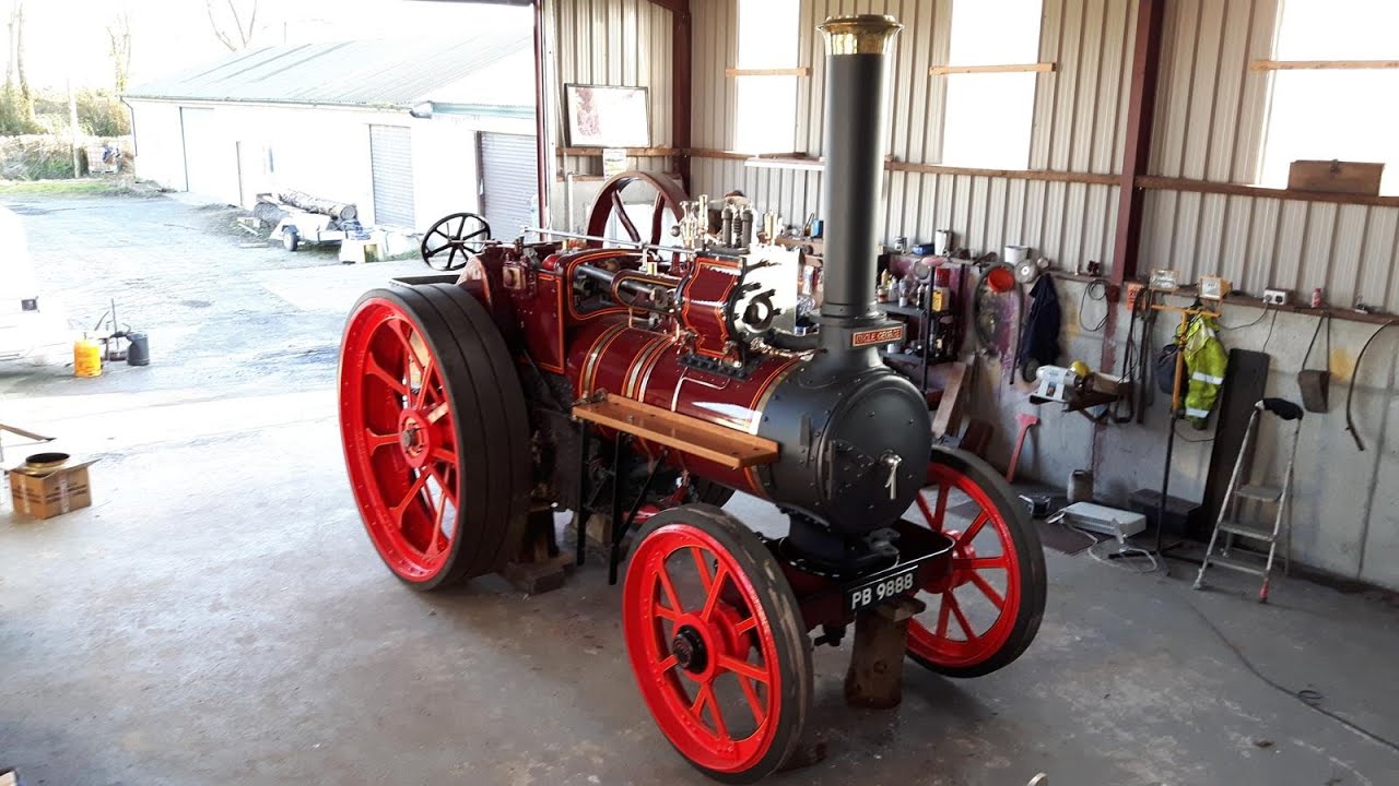 Cold Starting a 1912 Marshall Steam Engine "Uncle George" - YouTube