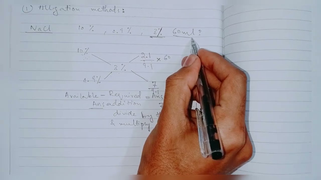 Alligation Method | Calculations | Hospital Pharmacy test | AKUH ...