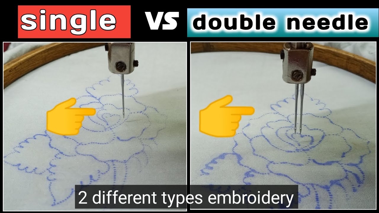 Double needle embroidery machine / 2 needle embroidery machine kadhai ...