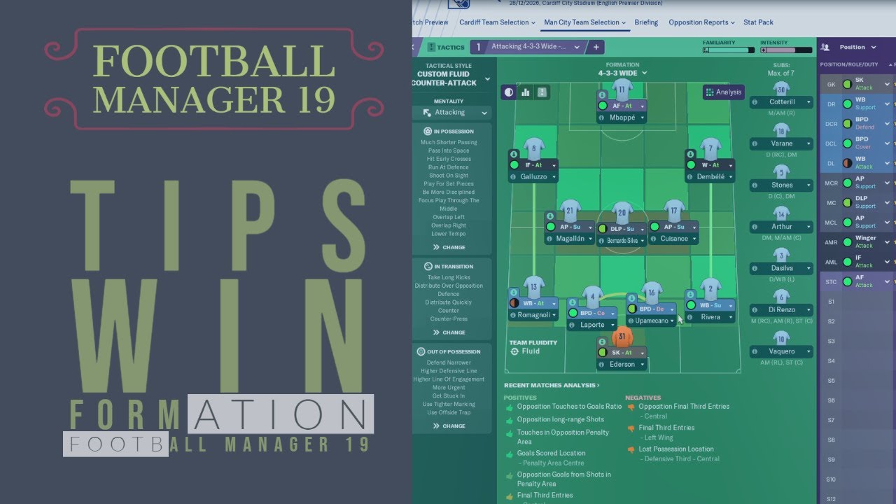 FM 19 - Football Manager 19 - Formation Tips For Win Every Matches ...