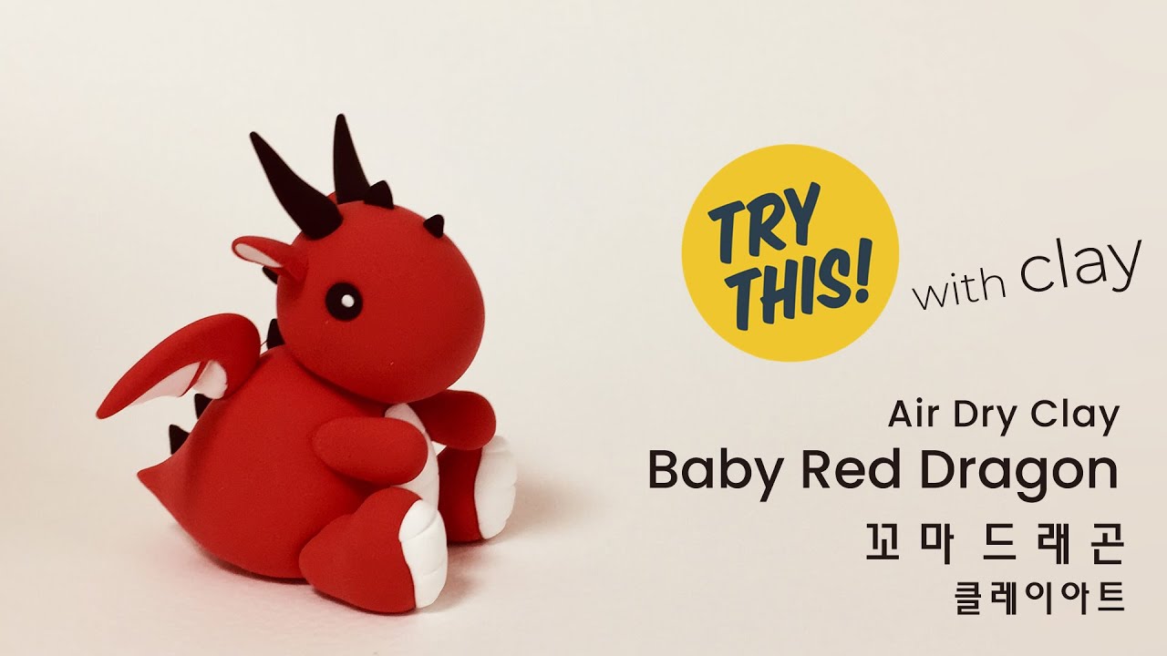 Baby Red Dragon, How to make with Polymer Clay - YouTube
