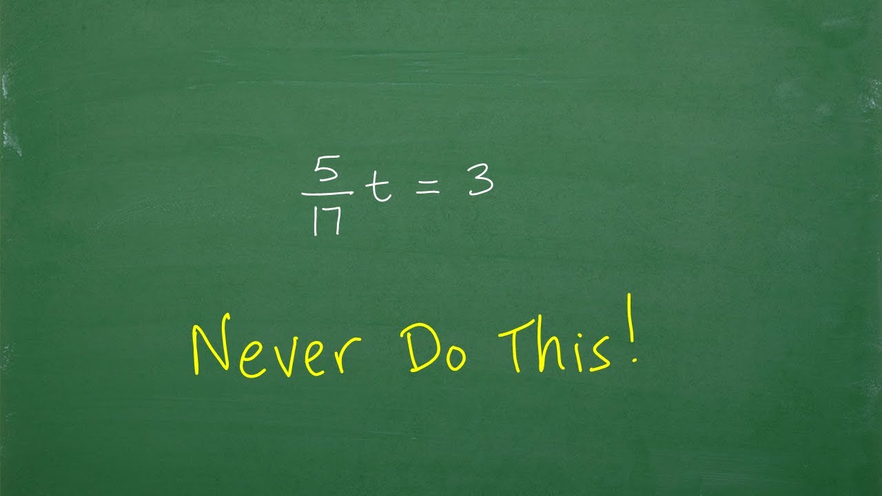 Never Do This In Algebra - YouTube