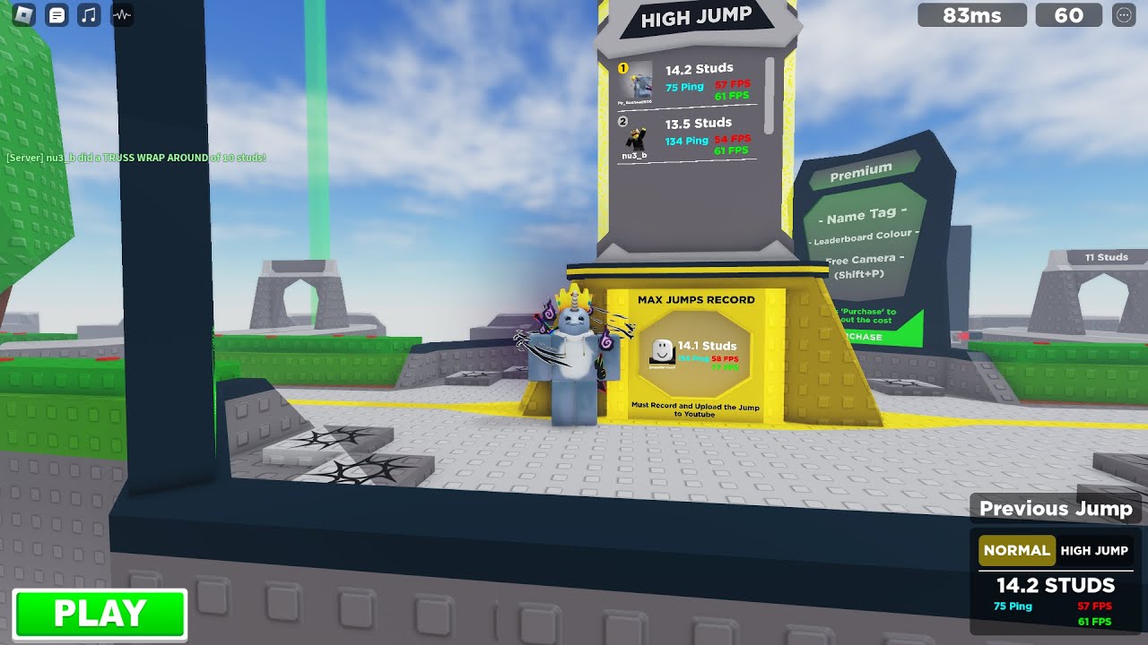 Max Jumps High Jump Record (14.2 Studs) @SquidMagic - YouTube