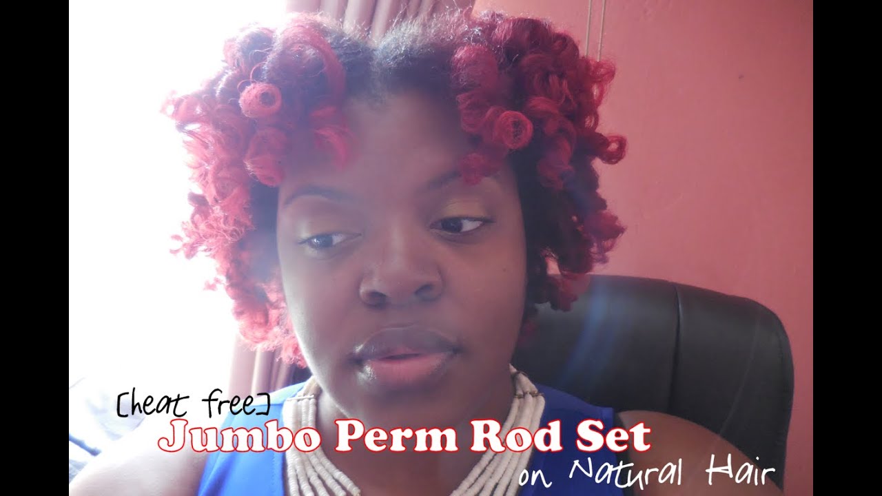 Heatless Curls/Perm Rod Set on Natural Hair with Design Essentials ...