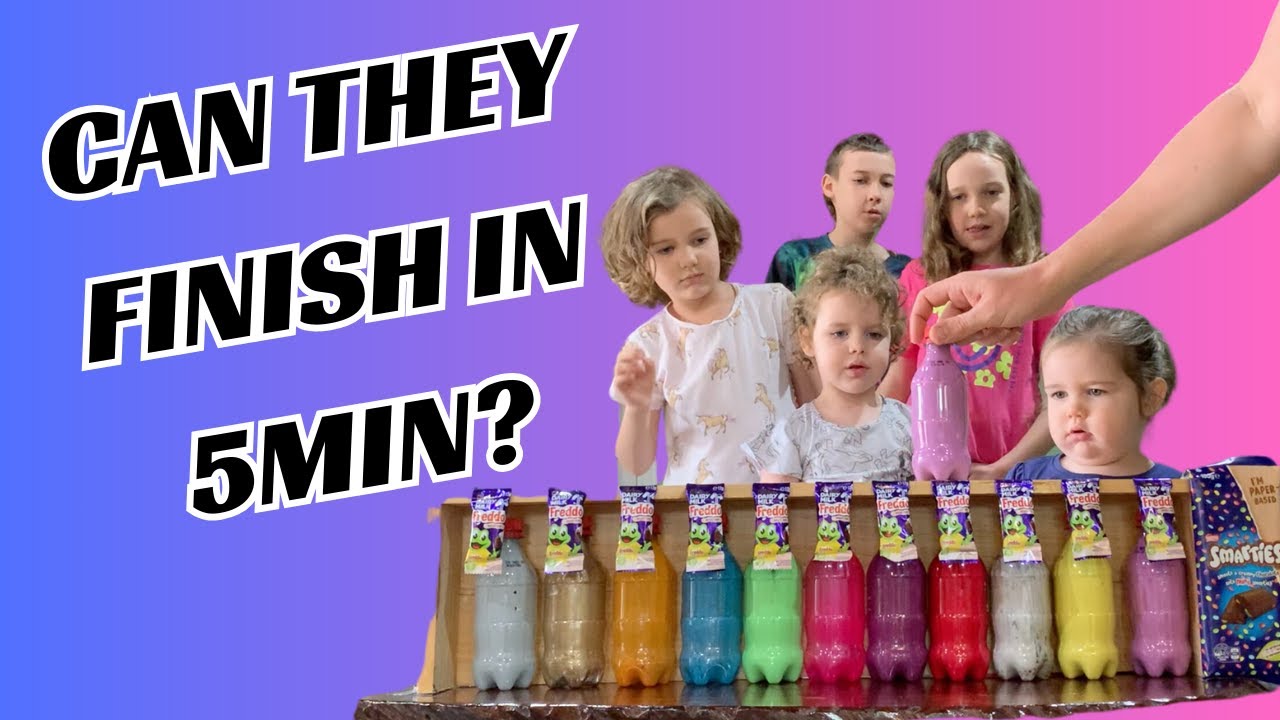Kids colour match bottle game - 11 bottles in 5 minutes? - YouTube