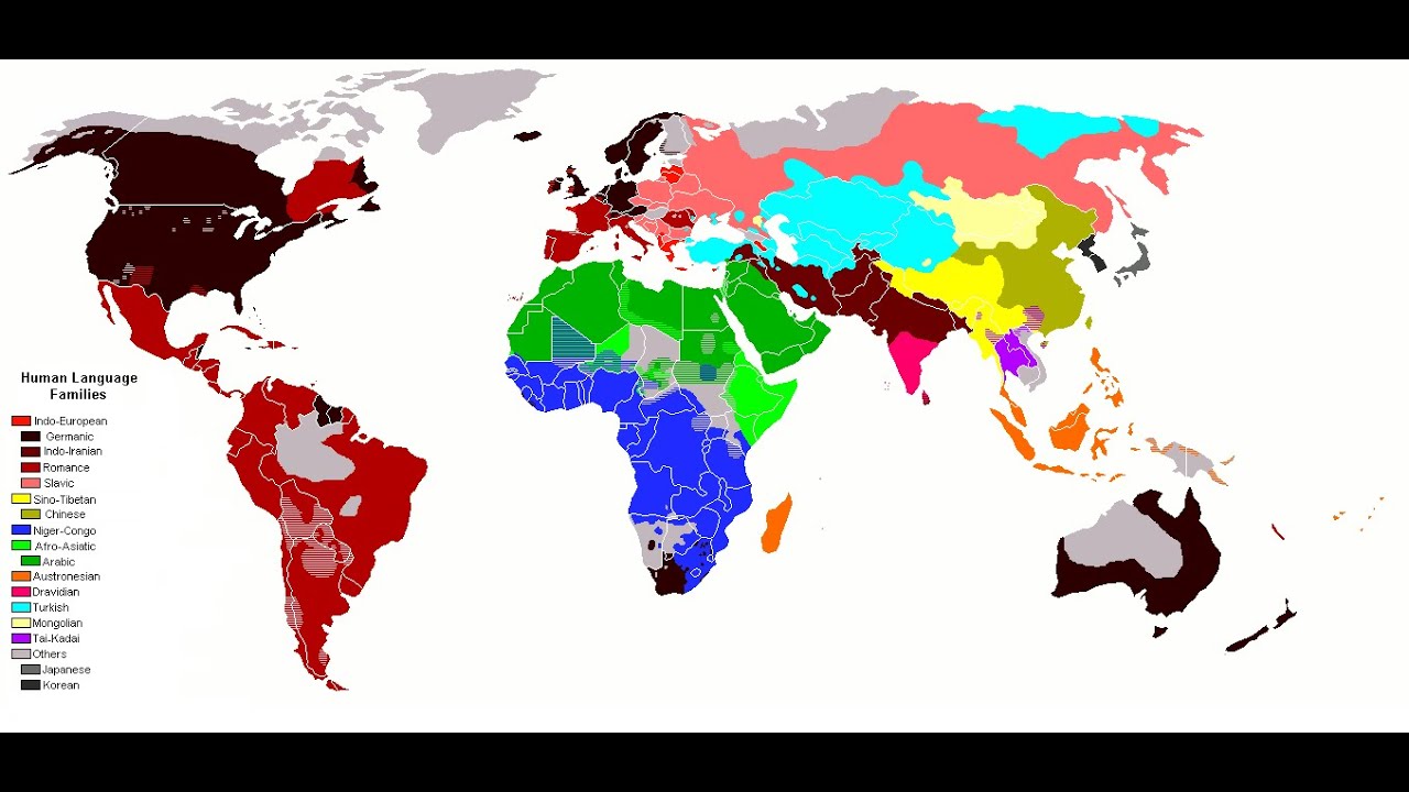 Language Families Of The World Map
