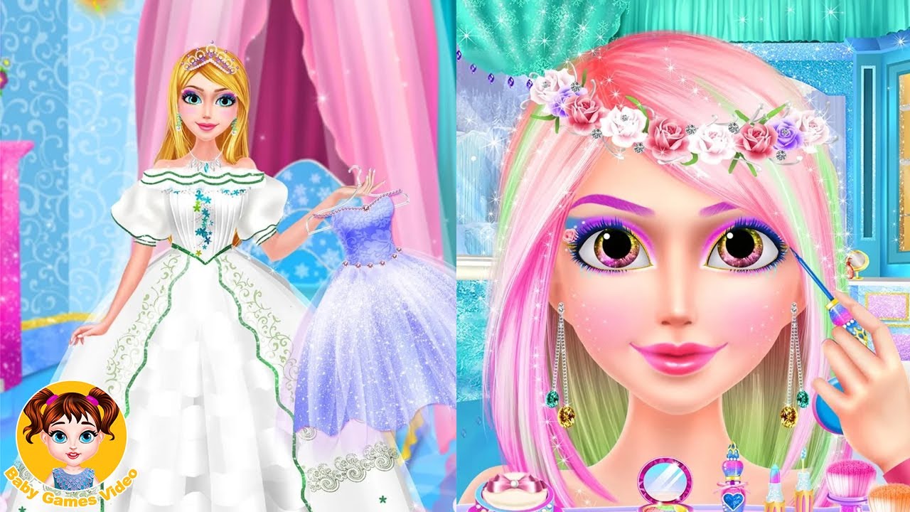 Ice Princess Magic Beauty Spa - Makeover and Dress Up game - YouTube