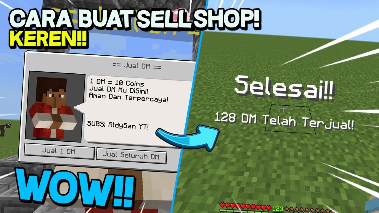Cara Membuat NPC SELL SHOP TANPA ADDON Di Minecraft PE |Command_Block ...