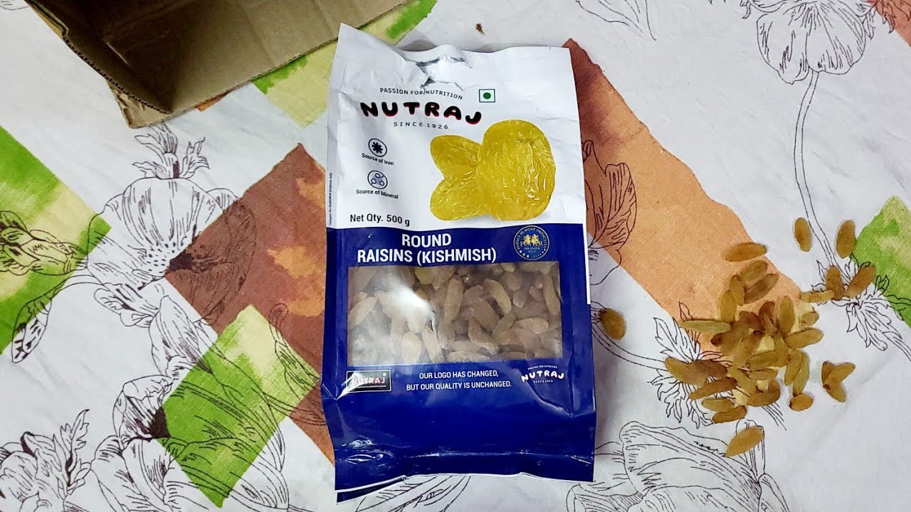 Nutraj Round Kishmish Raisins (500 g) Unboxing & Review - YouTube