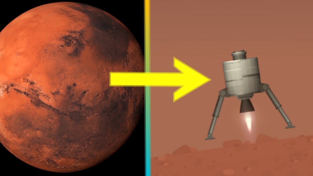 Mars Land by engine in space flight simulator - YouTube