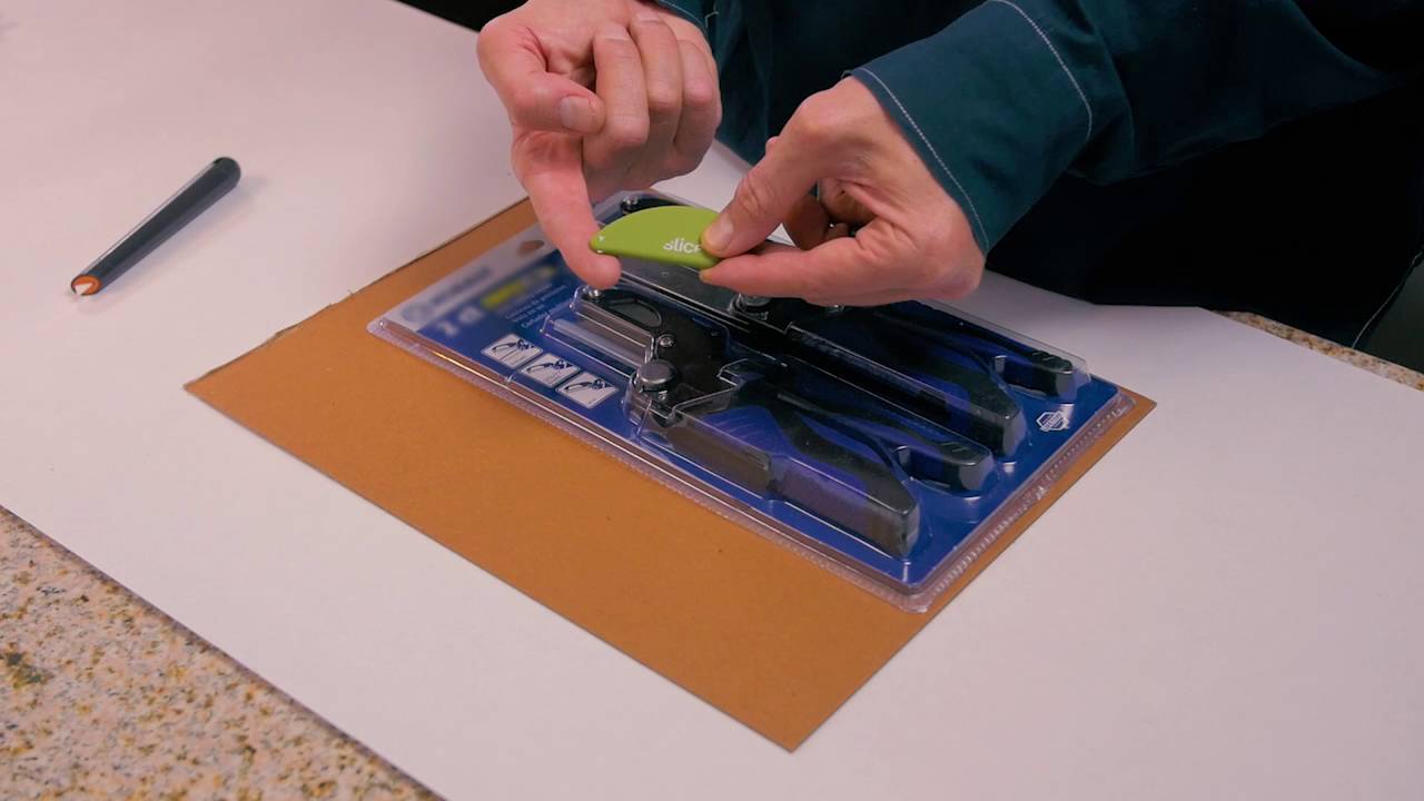 Slice Safety Cutter Opens Clamshell Packaging - YouTube