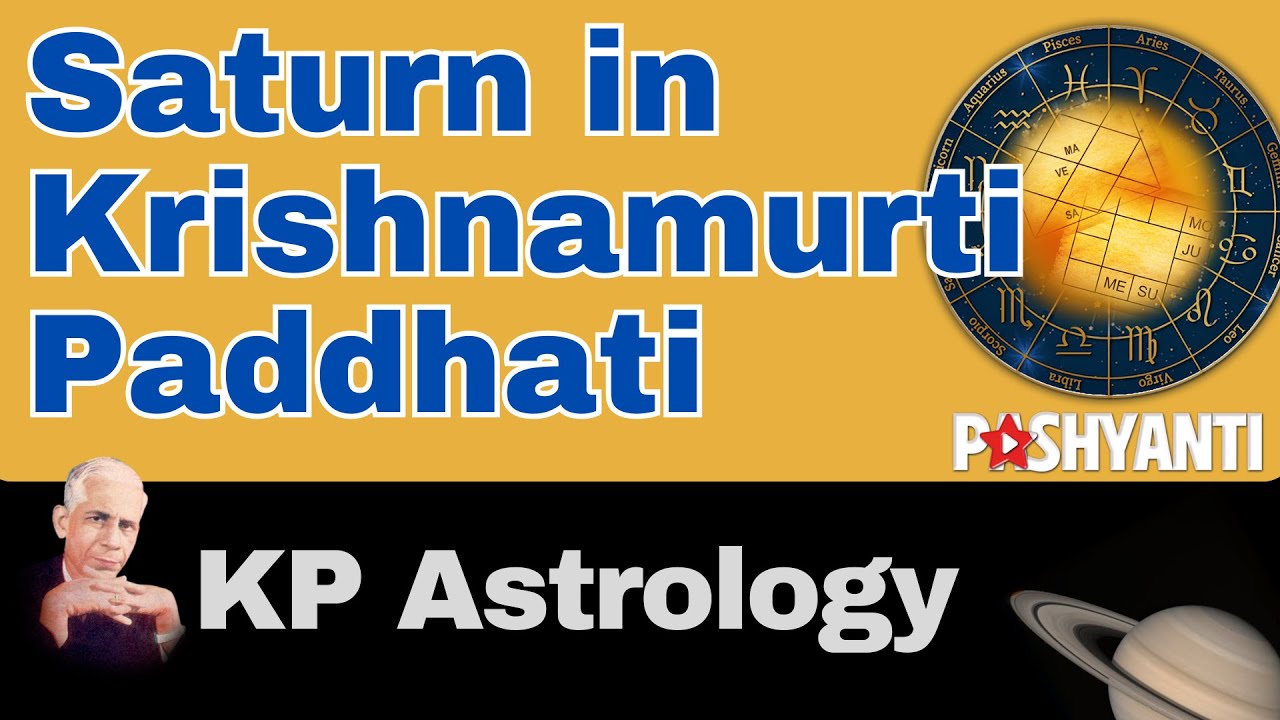 Saturn in Krishnamurti Paddhati (KP astrology) - YouTube