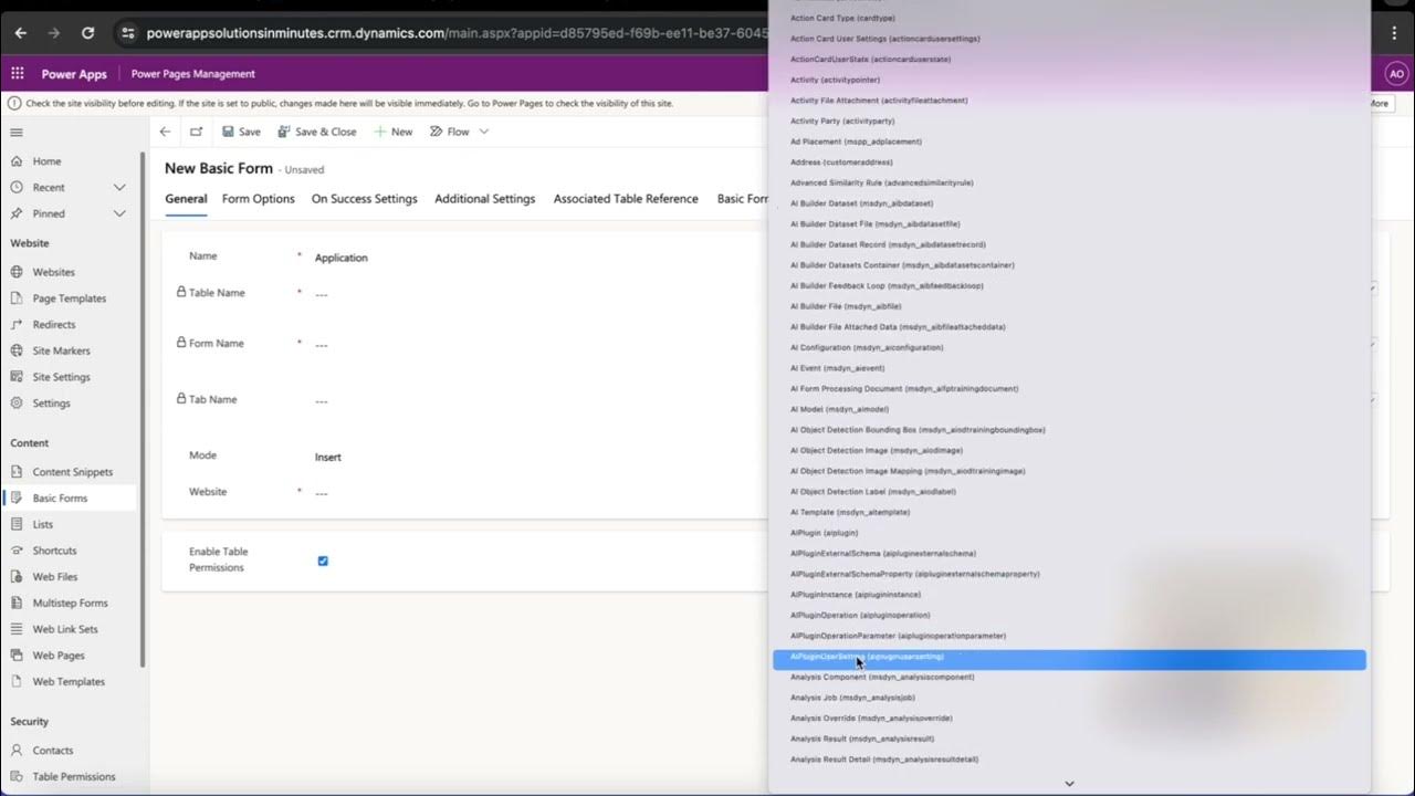 PowerApps Implementation Lesson 21: Create a basic form and associate it to a list for view ...
