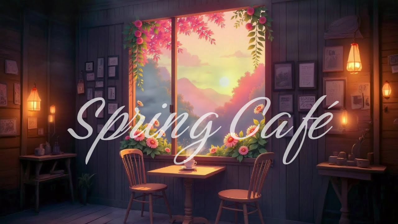 Spring café chill lo-fi beats for relaxing and studying - YouTube