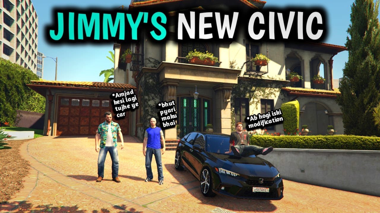 Surprising Jimmy with a CIVIC 11th gen - GTA V - BoyXhero - YouTube