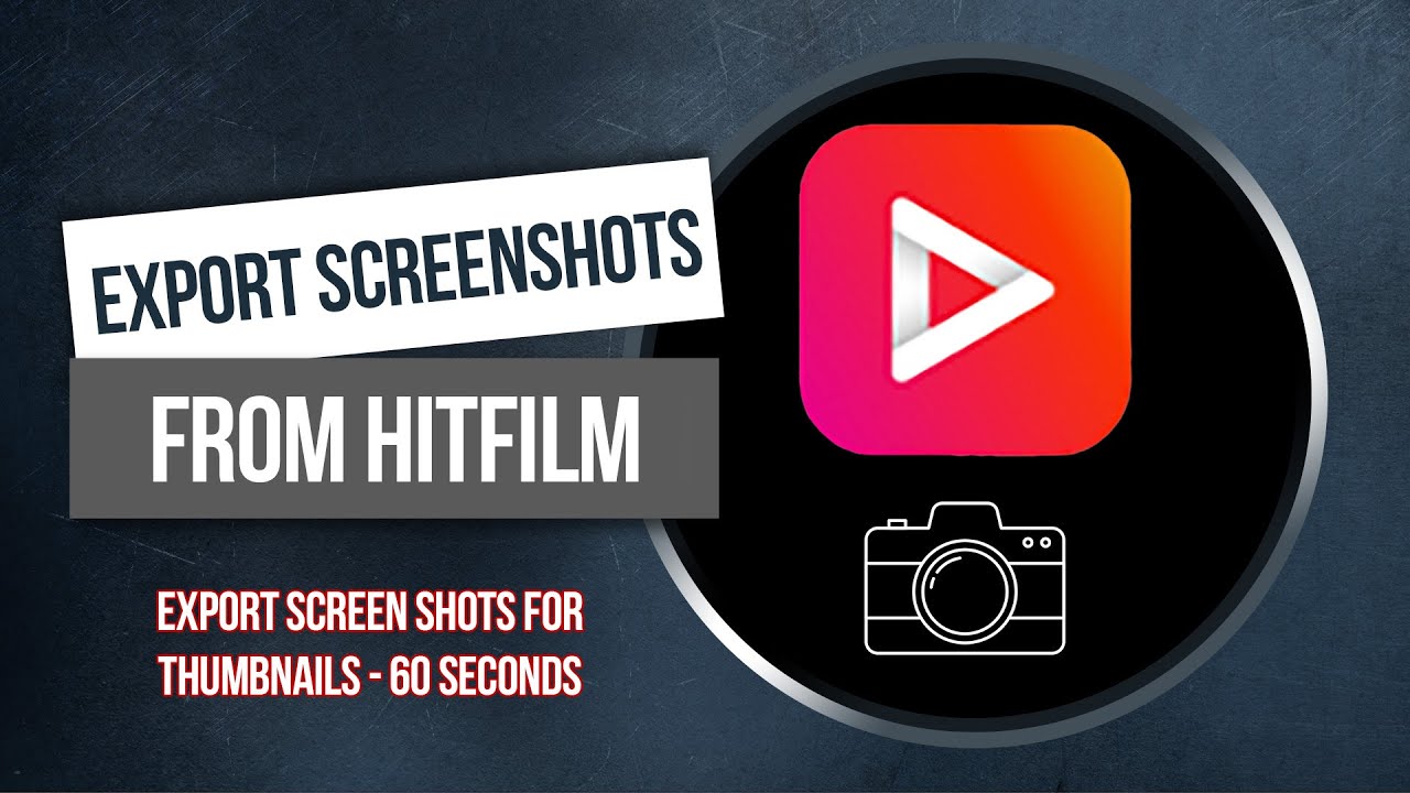 How To Take Screenshots And Export Screen Caps with Hitfilm - YouTube