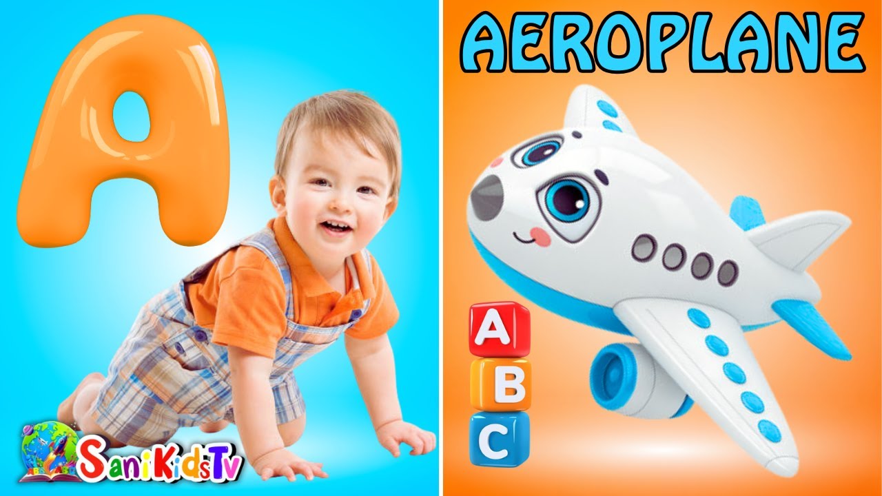 Phonics Song 2 with TWO Words in 3D - A For Aeroplane - ABC Alphabet ...
