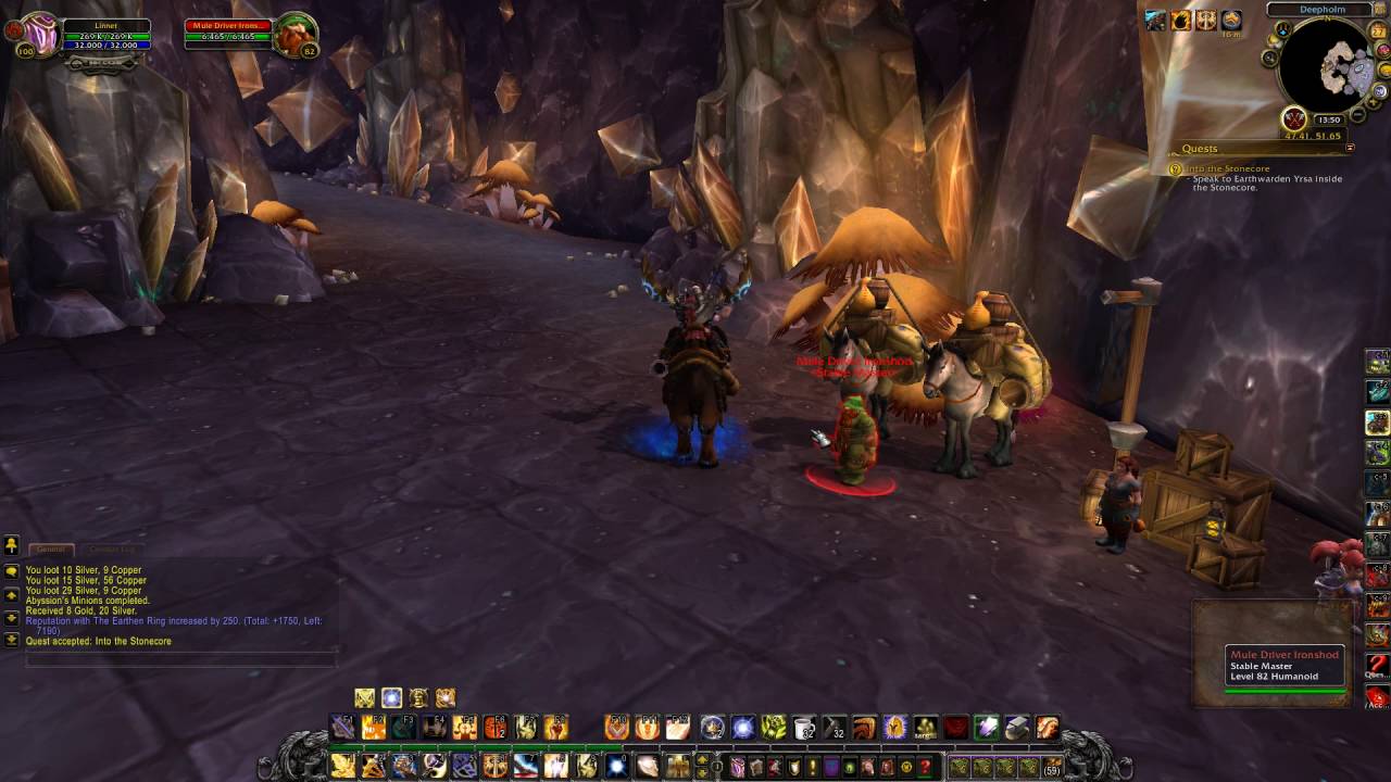 Into The Stonecore Quest ID 28866 Playthrough Deepholm - YouTube