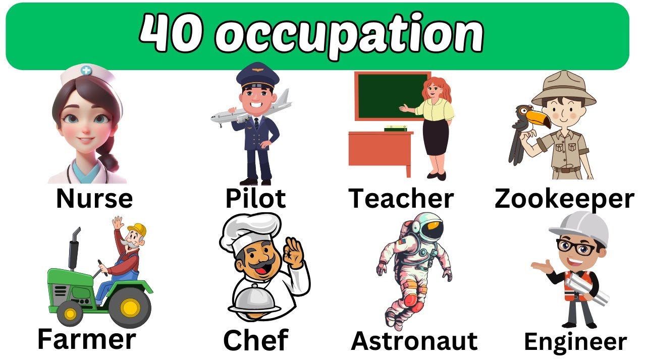 jobs in English | occupation vocabularies | vocabulary with picture ...