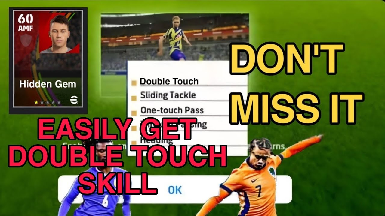 Get double touch skill easily in efootball mobile - YouTube