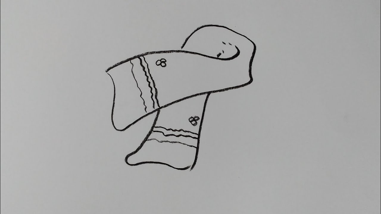 How to draw scraf - YouTube
