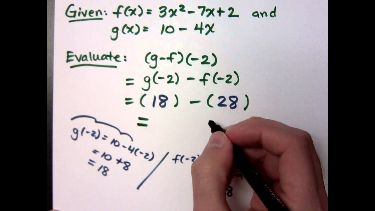 College Algebra - Part 106 (Function Operations and Composition) - YouTube