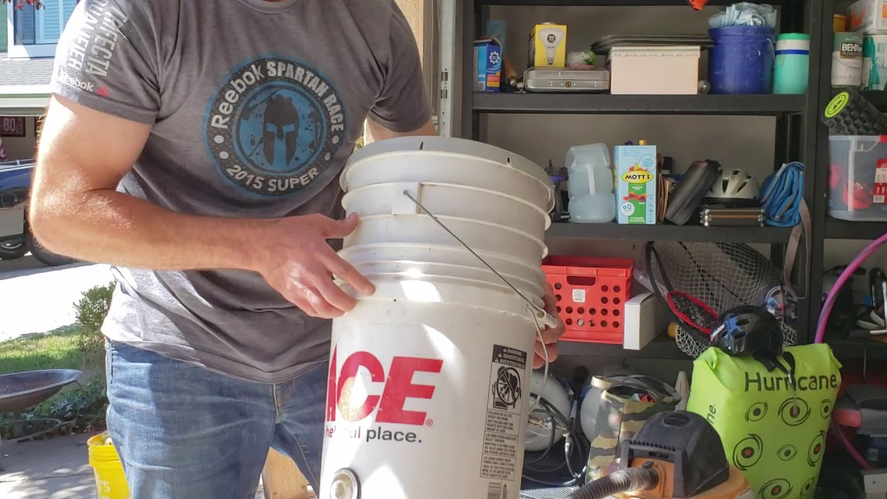 Bee swarm vacuum homemade DIY with two 5 gallon buckets - YouTube