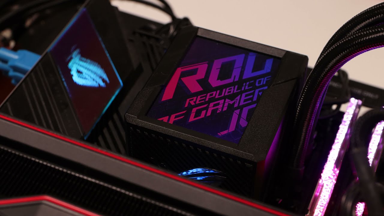 ASUS ROG Ryujin II 360 display options - YouTube