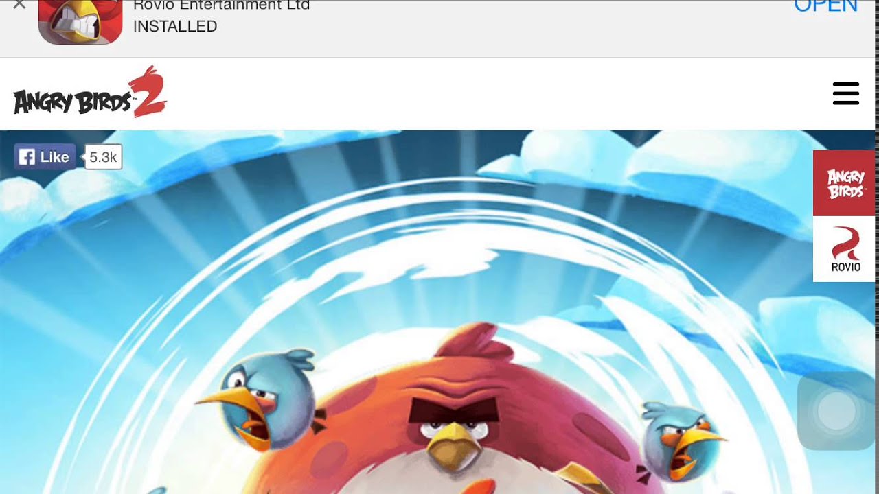 Angry Bird 2: Error on first impression - YouTube