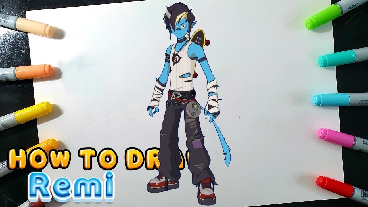 How to draw Remi from Fortnite Season 4 - YouTube