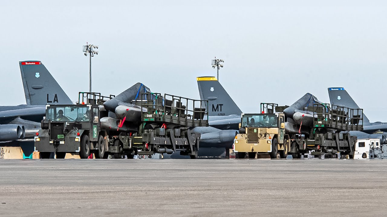 Loading Tons of Cruise Missiles onto the Iconic US Long-Range Subsonic ...