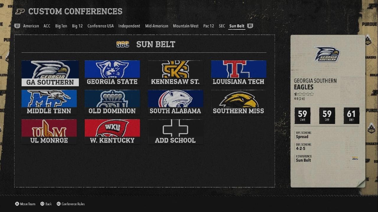 EA SPORTS College Football 26 Dynasty 2027-2029 Conference Realignment ...