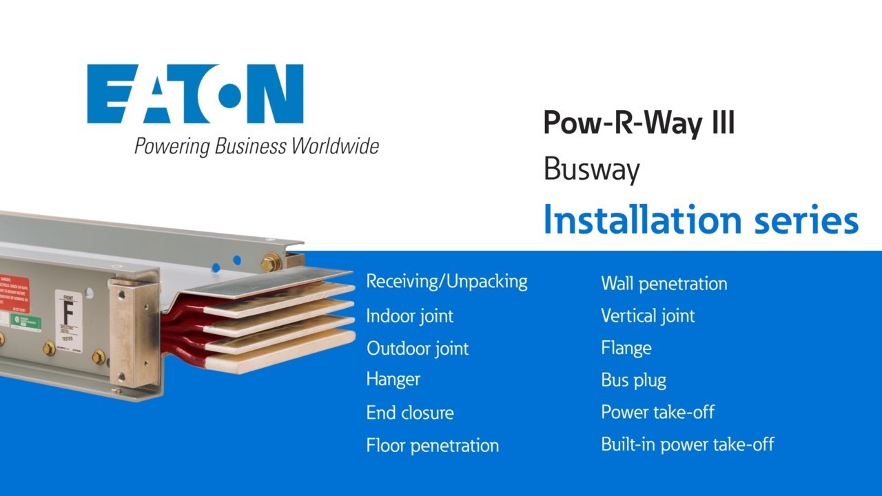 11-Pow-R-Way III busway built-in power take-off installation - YouTube