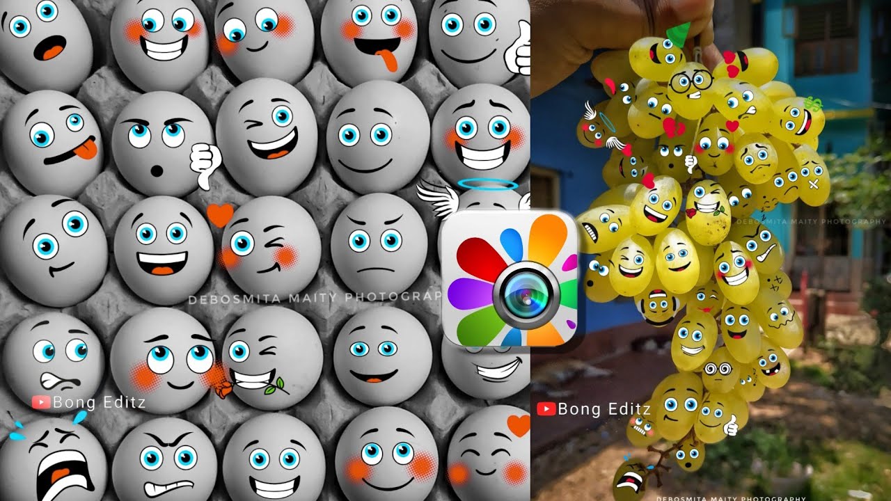 How to add Emojis on pictures | Photo Studio App | Viral photo edit ...