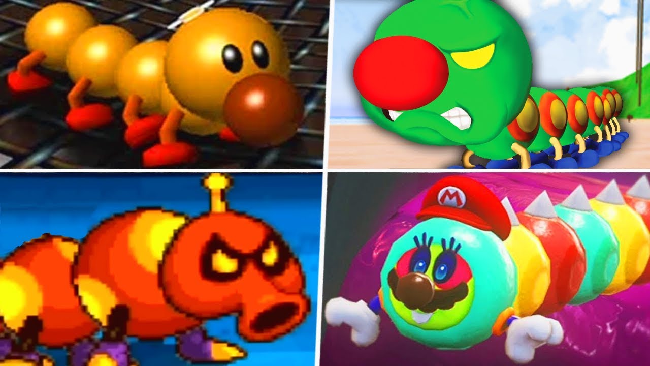 Evolution of Wiggler Characters in Super Mario Games (1990 - 2019 ...