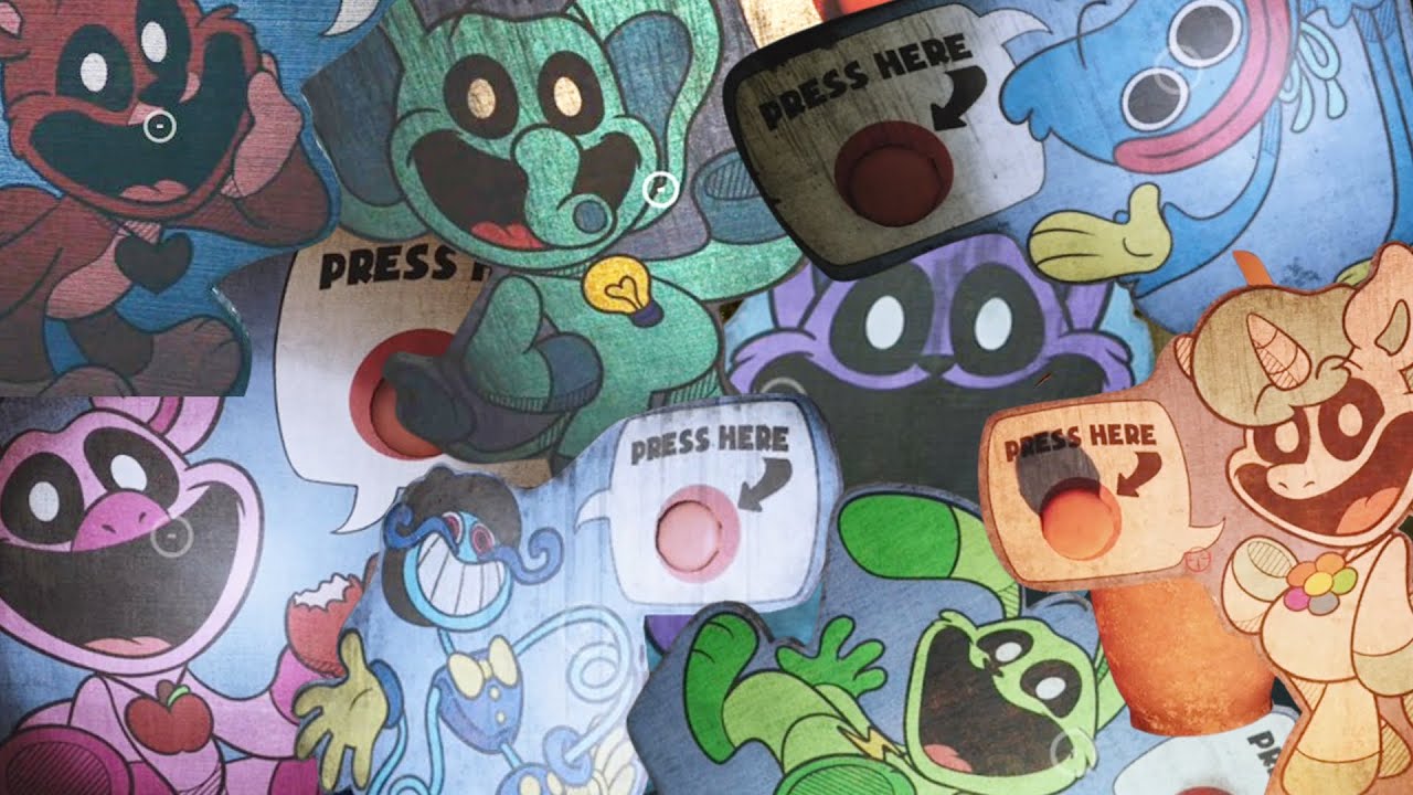 Poppy Playtime Chapter 3 - All Cardboard Cutout Voice Lines - YouTube