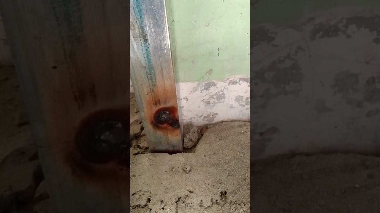 installation of tubular steel for drywall partition using dowel rebar ...