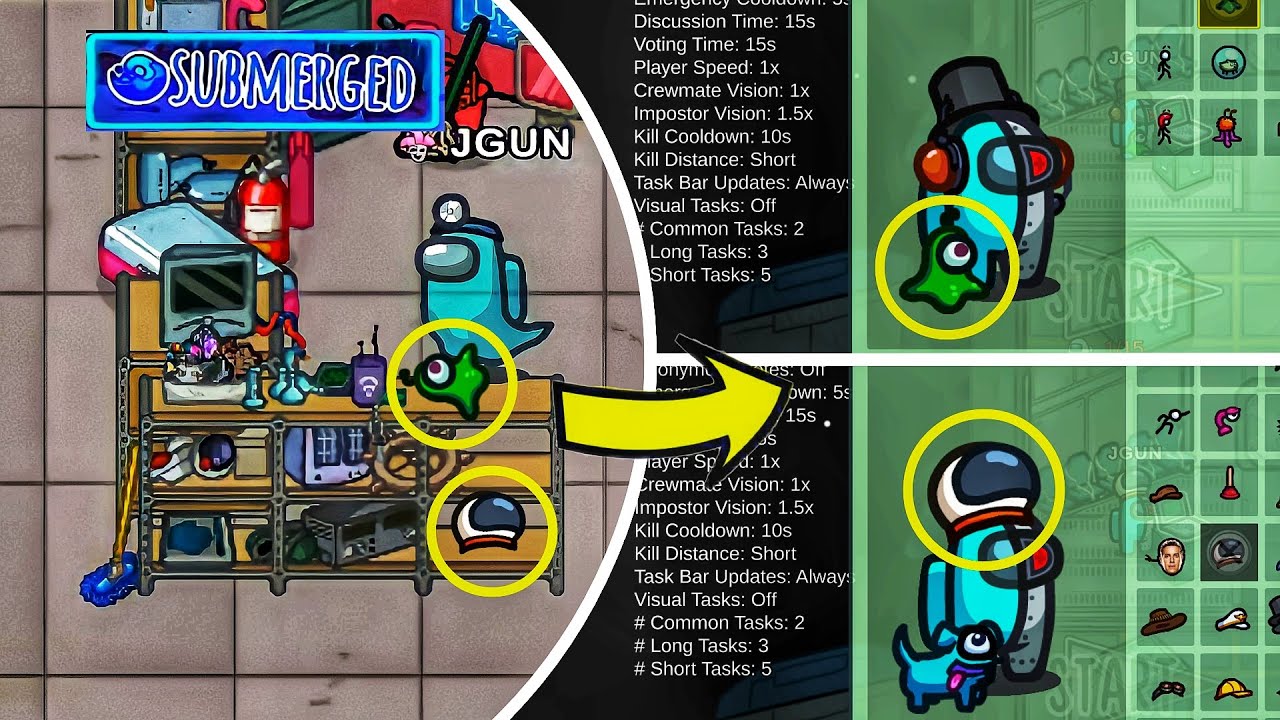 all map references in SUBMERGED MAP's storage- Part 3 Among Us ...