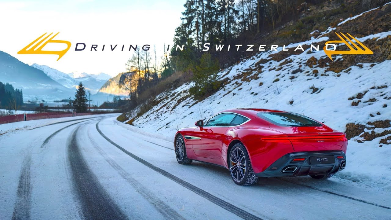 Driving in Switzerland in Winter with relaxing music HDR🇨🇭Scenic Drive ...