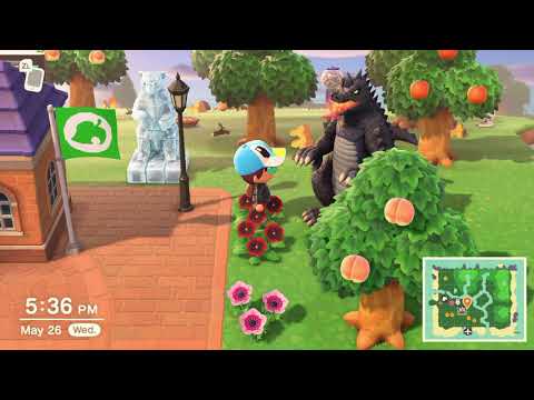 Godzilla in Animal Crossing New Horizons.
