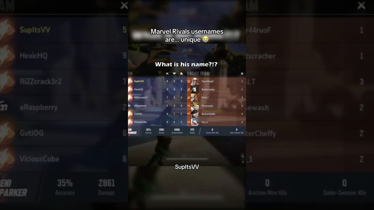 Hilarious Marvel Rivals Usernames LOL #marvelrivals #marvalgame # ...