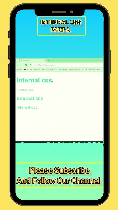 Internal CSS PART-2 #css #internalcss - YouTube
