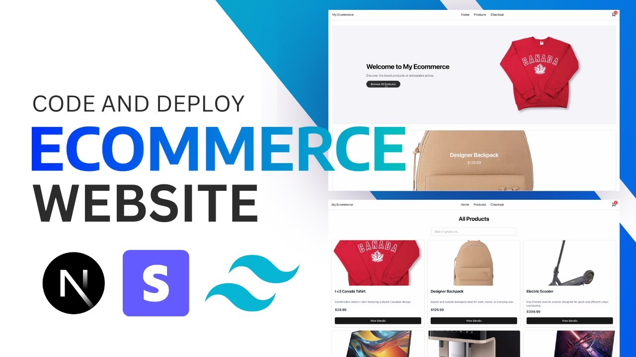Build and Deploy an Ecommerce Website with NextJS 15, Stripe, TailwindCSS - YouTube