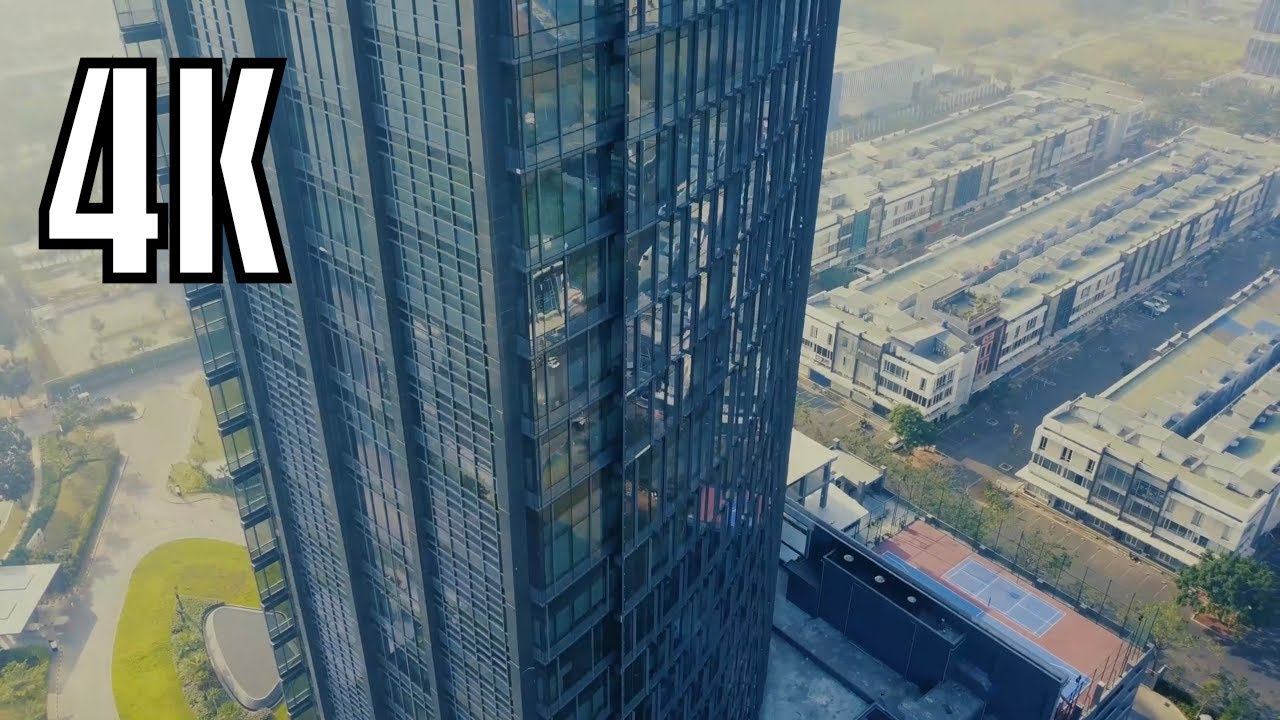 An Aerial View Of A Tall Building - FREE 4K - YouTube