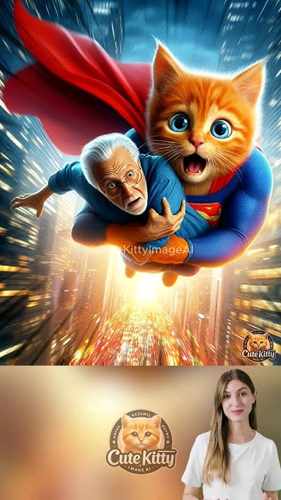 Cute Cat Kitten Superheroes Saves Grandpa Accident Cute Cat Kitten Catlover Shorts Youtube