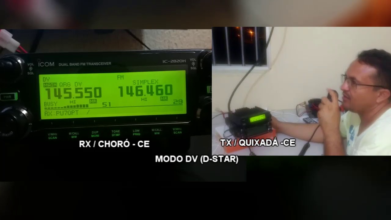 Icom 2820H - Transmissão e recepção no modo analógico e digital - YouTube