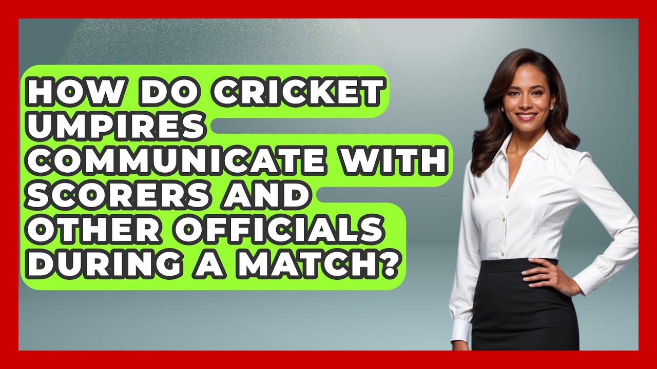 How Do Cricket Umpires Communicate With Scorers and Other Officials ...