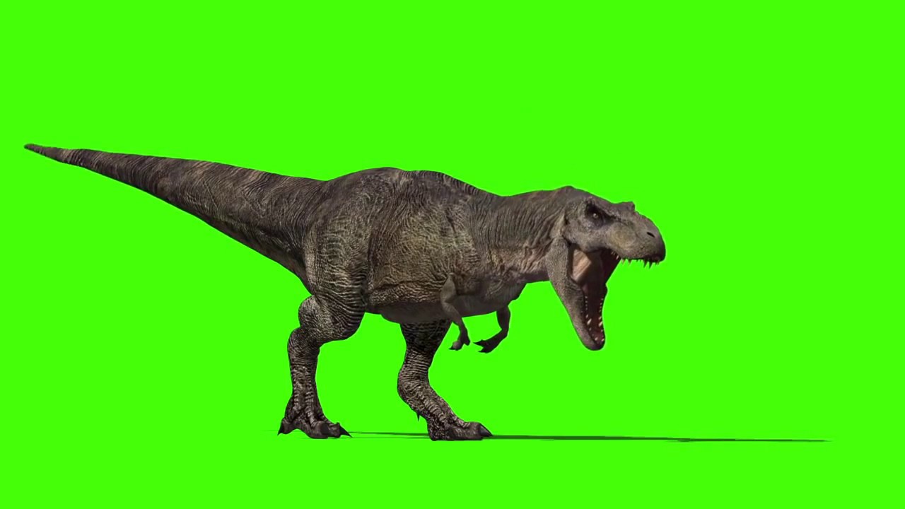 T Rex roars Green Screen Footage CG Dinosaur JURASSIC PARK - YouTube
